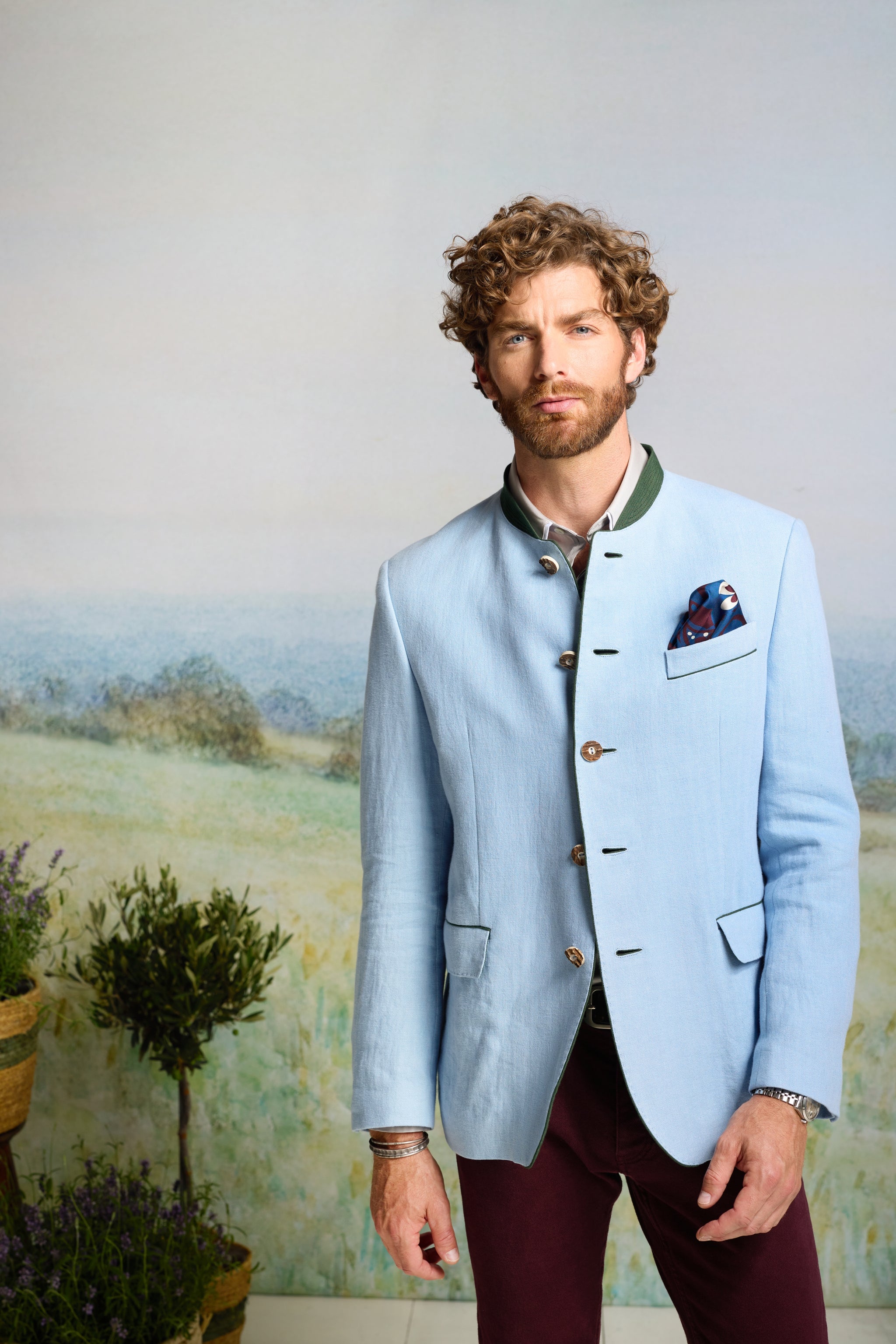 Habsburg men's jacket Johann Karl - 100% natural linen fiber