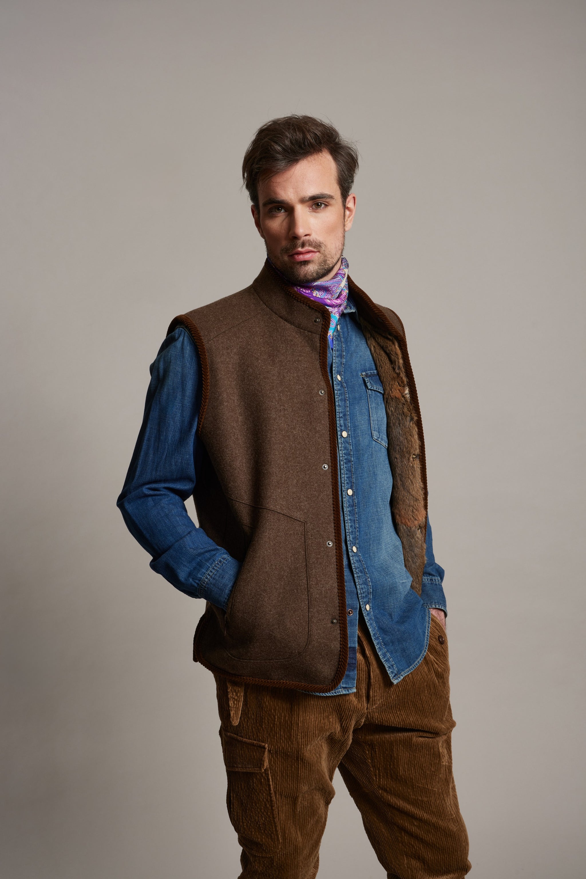 Habsburg Vest Hector with Hamster Fur | HABSBURG